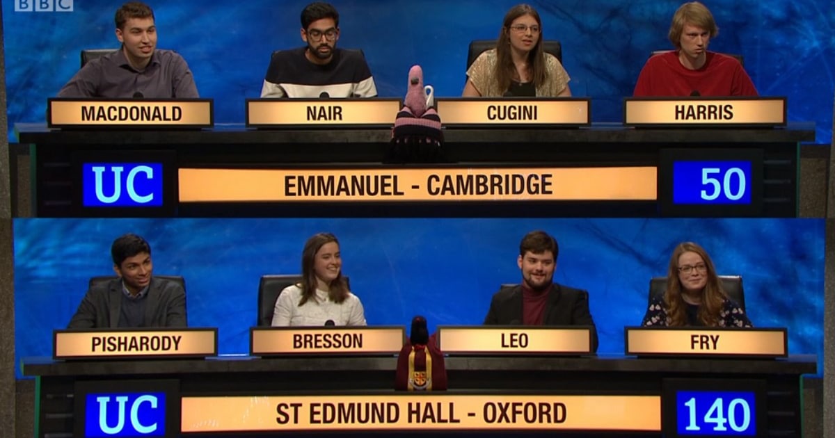Teddy Hall University Challenge team win first quarter-final | St ...